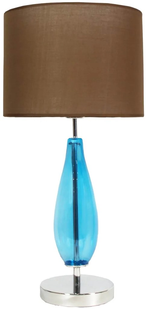 Moderní stolní lampa VARALLO, 1xE27, 60W, modrohnědá Clx