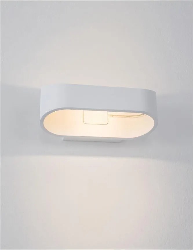 NV 9257871 Venkovní nástěnné svítidlo MILE bílý hliník a sklo LED 9W 3000K 100-240V 155st. IP54 světlo nahoru a dolů - NOVA LUCE