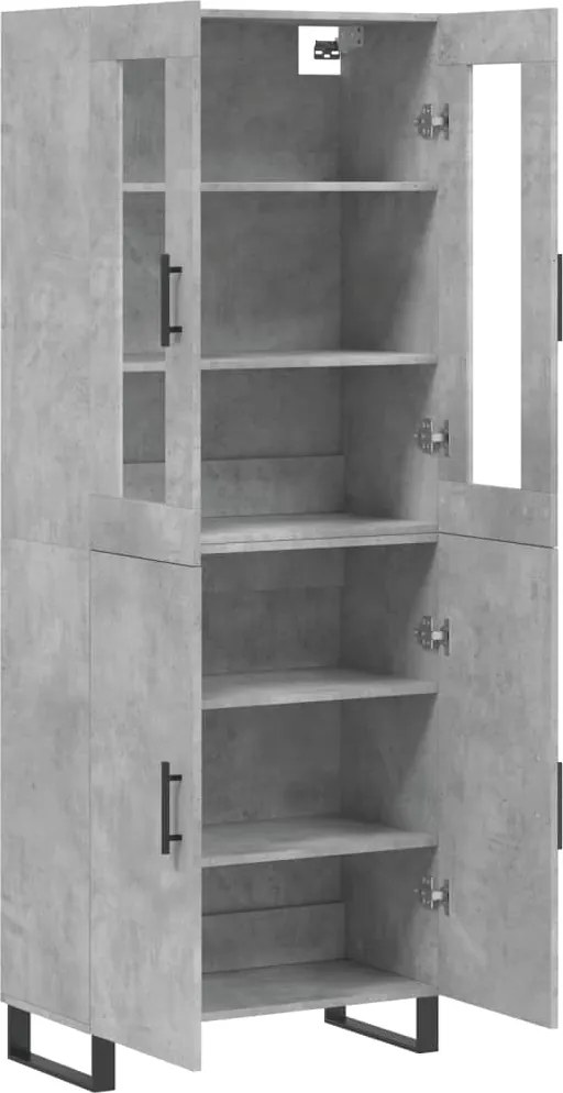 Skříň highboard betonově šedá 69,5x34x180 cm kompozitní dřevo 3198237