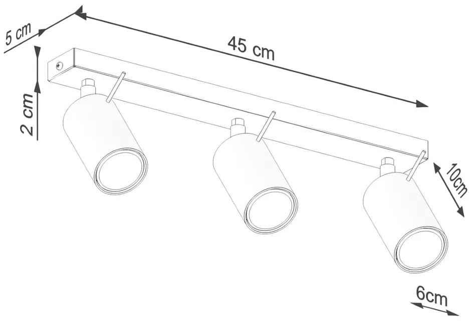 Krémové bodové svítidlo 6x45 cm Etna – Sollux