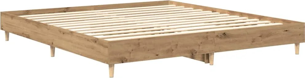 Rám postele bez matrace Řemeslnický dub Dřevěné konstrukce 3329038