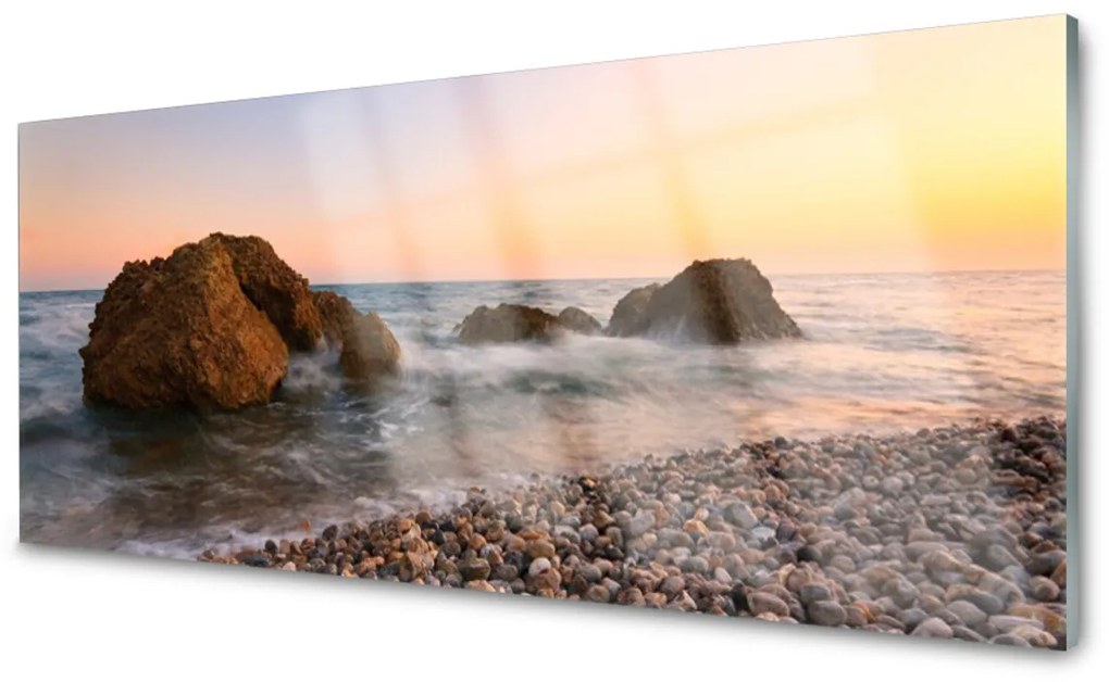 Skleněný obraz Pobřeží Moře Vlny Skály