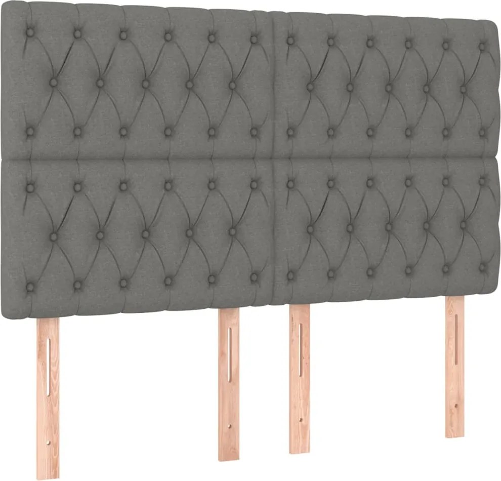 Box spring postel s matrací tmavě šedá 160x200 cm textil 3137406