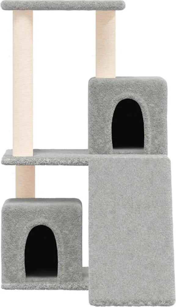 Škrabadlo pro kočky se sisalovými sloupky světle šedé 82 cm 171664