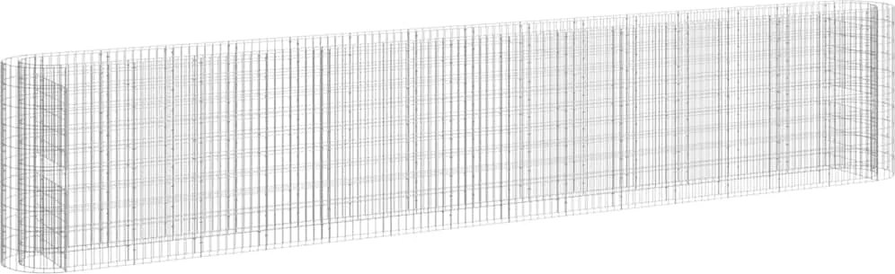 Gabionový vyvýšený záhon pozinkované železo 540 x 50 x 100 cm 152038