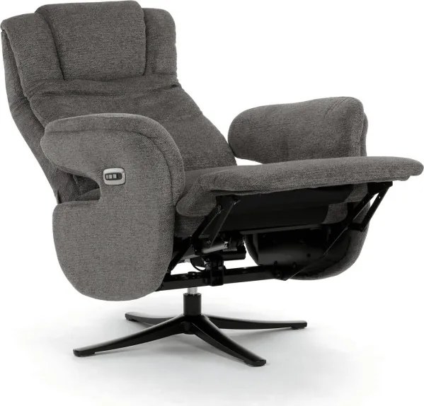 Polohovací křeslo šedé, elektrické TV-C5590 GREY2