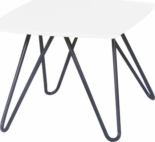 Tempo Kondela Konferenční stolek, bílá vysoký lesk / černá, KANER 1
