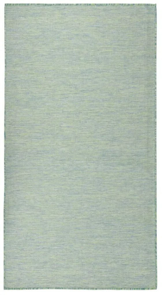 Venkovní hladce tkaný koberec 140x200 cm tyrkysová 340803