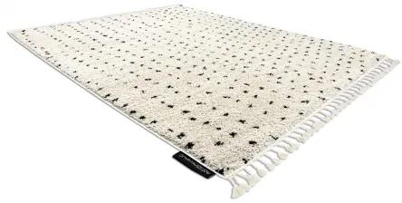koberec BERBER SYLA B752 krémový s tečky střapce, Maroko Shaggy velikost 140x190 cm | krásné koberce cz