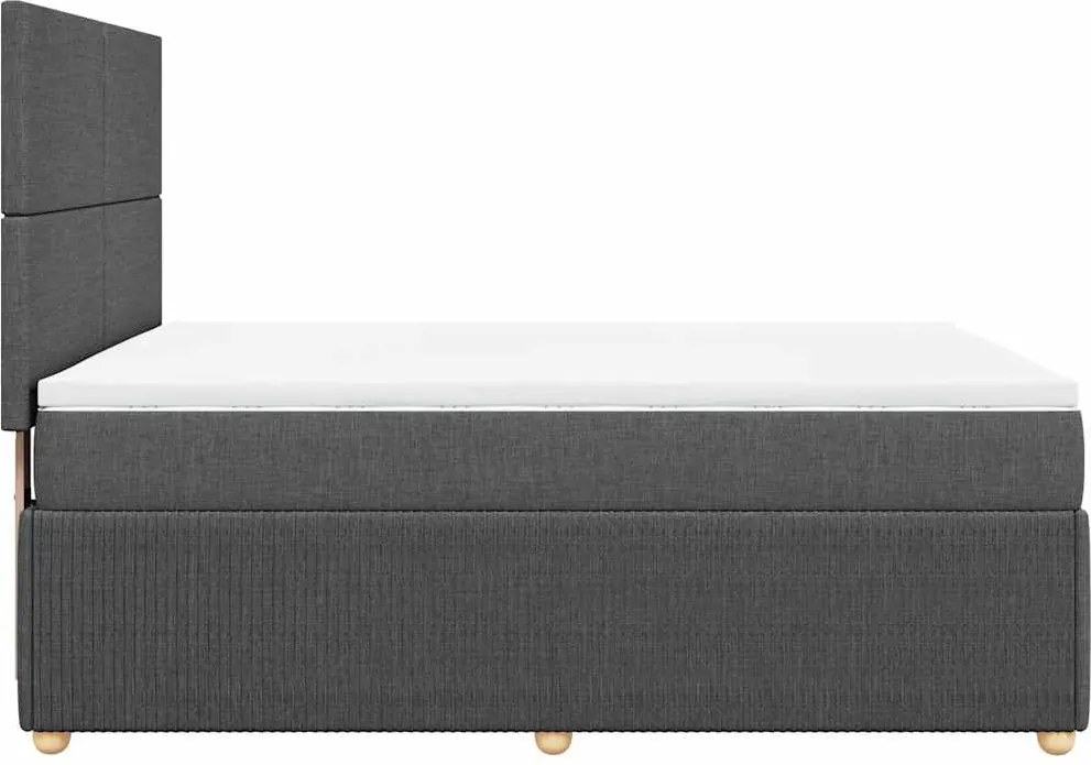 Box spring postel s matrací tmavě šedá 160x200 cm textil 3294401