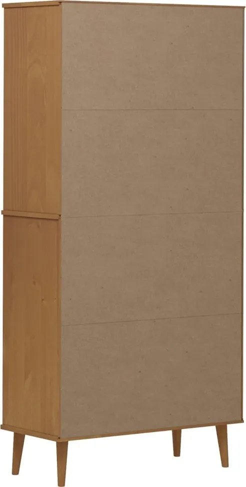vidaXL Knihovna MOLDE 85 x 35 x 170,5 cm masivní borové dřevo [350540] Barva: Šedá