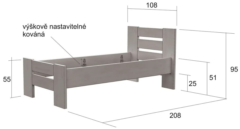 BRADOP Laminová postel Claudia L208