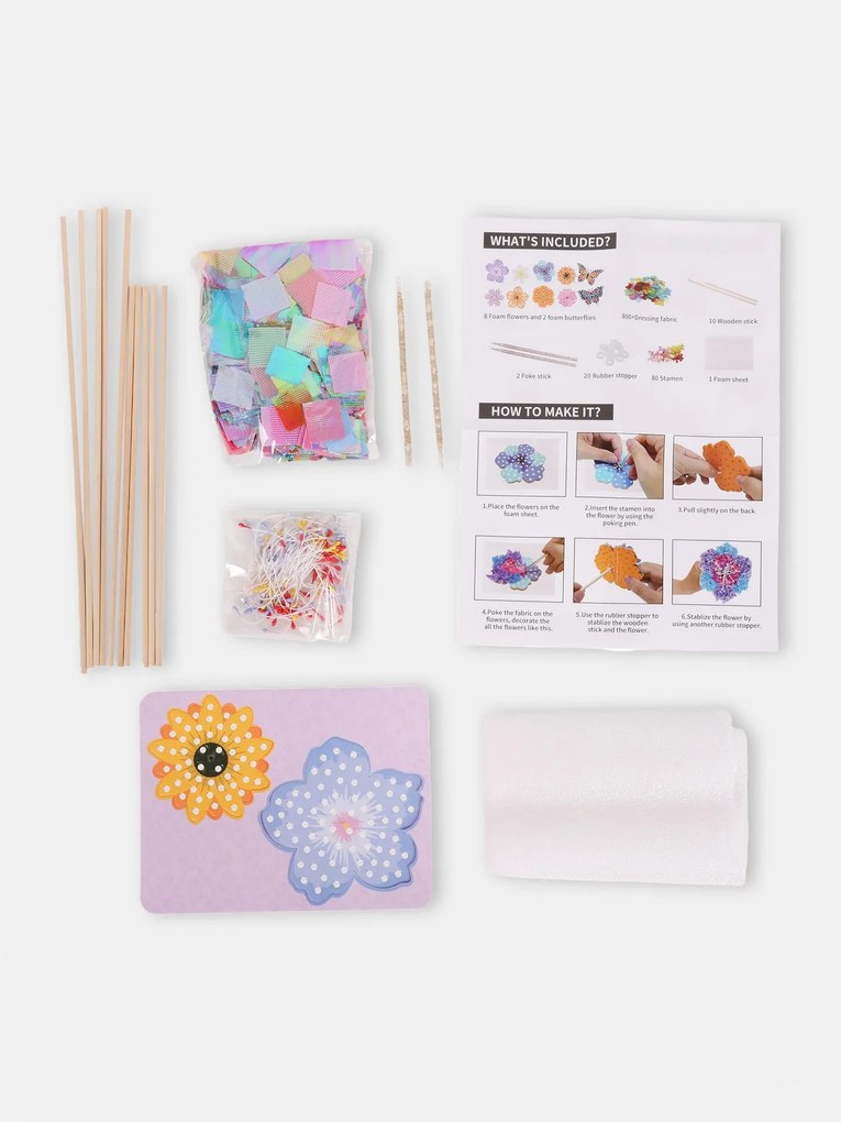 Sinsay - Kreativní sada Poke-Art Craft na zdobení květin a motýlů - vícebarevná