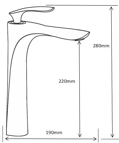 Mexen Lily - VYSOKÁ BATERIE UMYVADLOVÁ, Zlatá, 73610-50