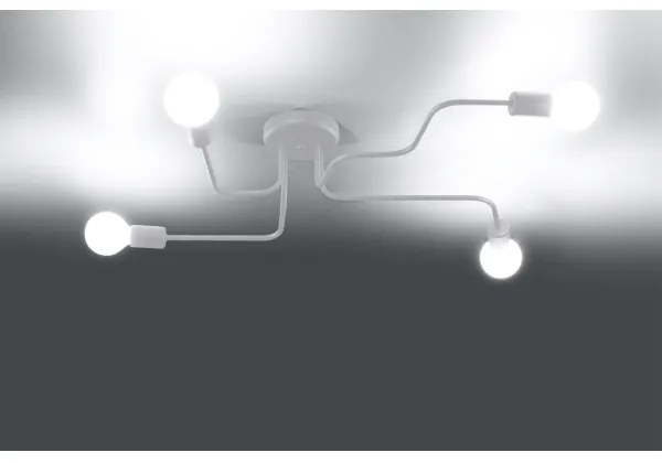 Sollux SL.1442 - Přisazený lustr VECTOR 4xE27/15W/230V bílá