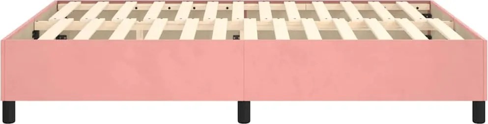 Rám postele s boxspringem růžový 140 x 190 cm samet 3121119