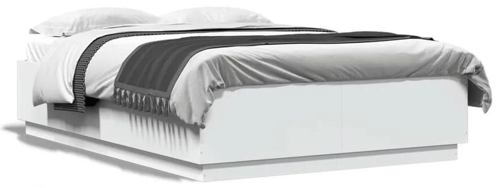 Rám postele bílý 140 x 200 cm kompozitní dřevo,  3209702