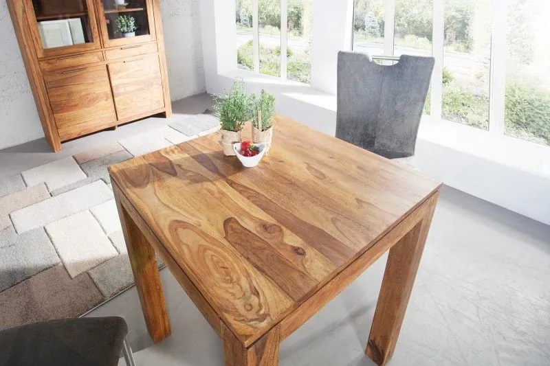 Deflee jídelní stůl LAGOS SQUARE 70-S masiv sheesham JS36746masivní dřevo – indický palisandr (sheesham)  70 cm x 75 cm x 70 cm