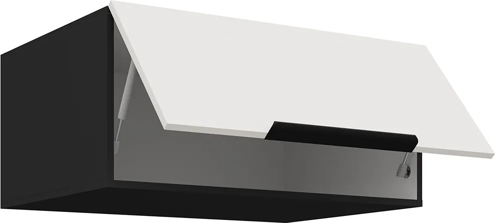 ARIA wb | horní skříňka 80 NAGU-36 1F výklopná | 80 cm | HLUBOKÁ | ANTI FINGERPRINT povrch | černá/bílá