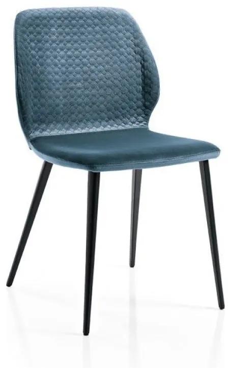 Max Home Luxusní židle Dandy vzorník tkaniny: Bronx tmavě šedá, nohy: kovové trubkovité antracit RAL 7021