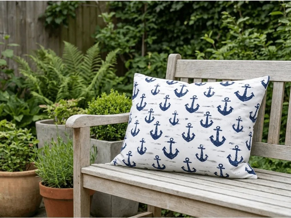 Polybavlněný povlak na polštář NAVYSTA POLY 50x70 cm, modro-bílý