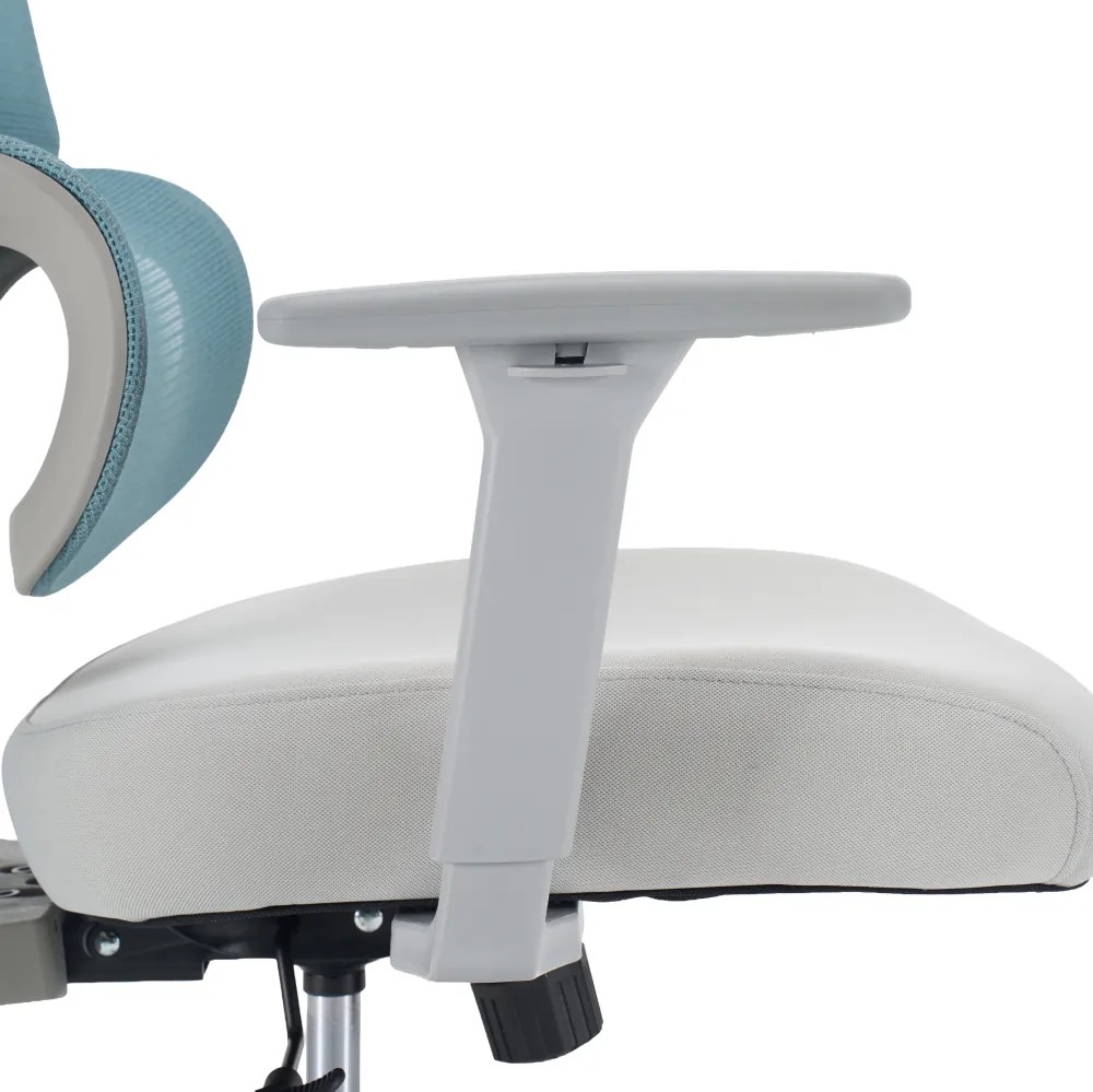 Ergonomická kancelářská židle NEONIT - neomint síťovina / šedá látka / nosnost 150 kg