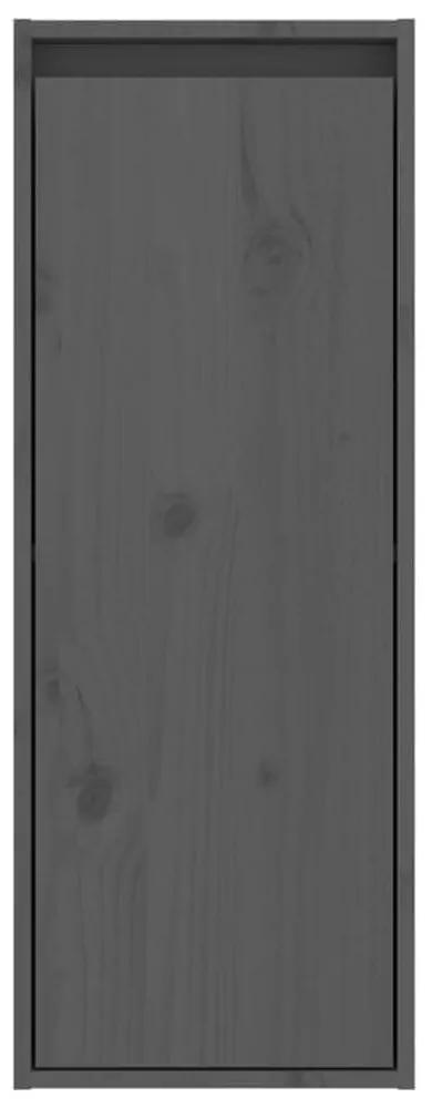 Petromila Nástěnná skříňka šedá 30 x 30 x 80 cm masivní borové dřevo