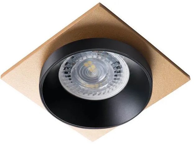 Stropní bodové vestavné osvětlení SIMEN DSL, 92x92mm, hranaté, černozlaté Kanlux SIMEN 29136