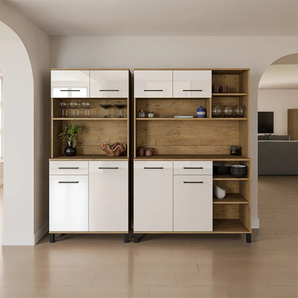 Kredenc příborník VIGO | 119 cm | lancelot/bílá lesk