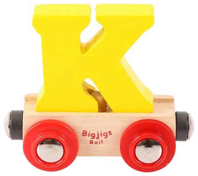 Bigjigs Rail Vagónek dřevěné vláčkodráhy - Písmeno K