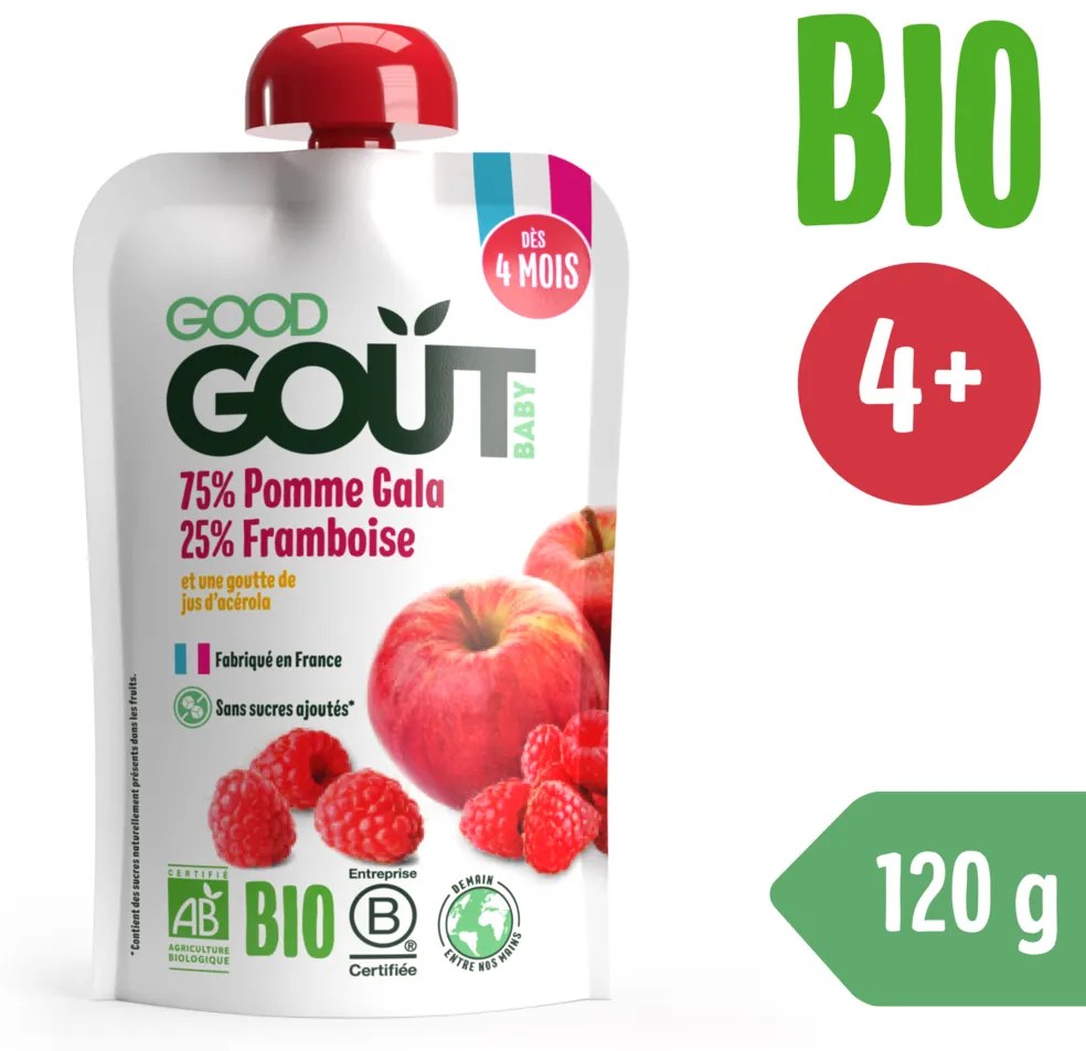Good Gout BIO Jablko s malinou (120 g)