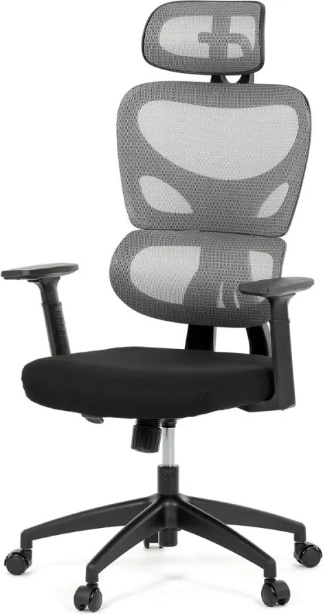 Kancelářská židle KA-K2080 GREY, houpací mechanismus, šedá (69 x 62) cm