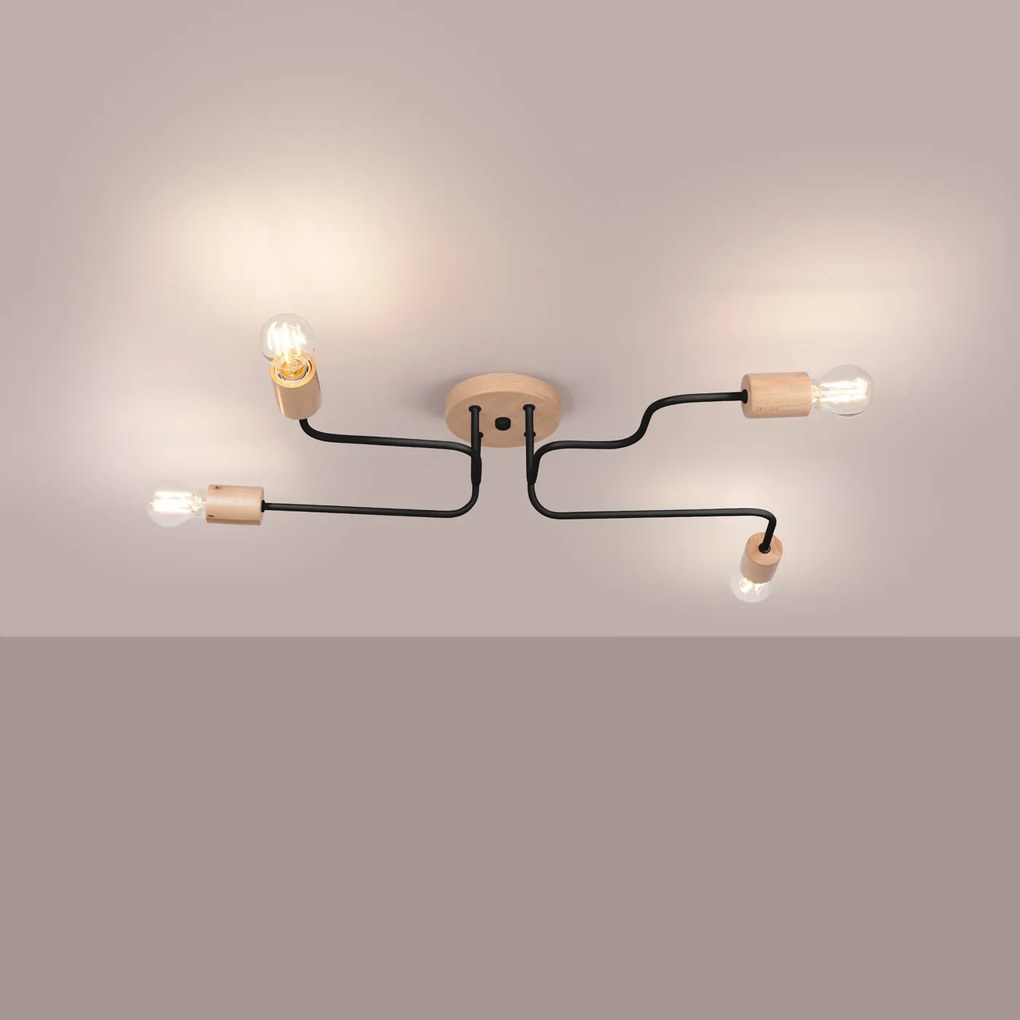 Sollux Lighting Lustr TIMBO 4 černý