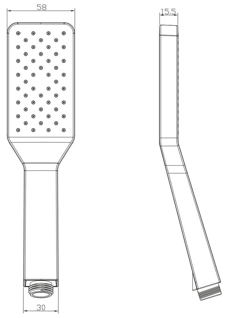 Sapho, Ruční sprcha se samočistícím systémem, 240x60mm, ABS/chrom, 1204-30