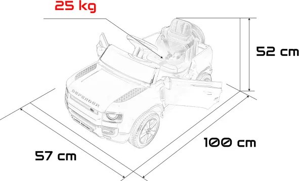 Elektrické autíčko Land Rover Defender bílé
