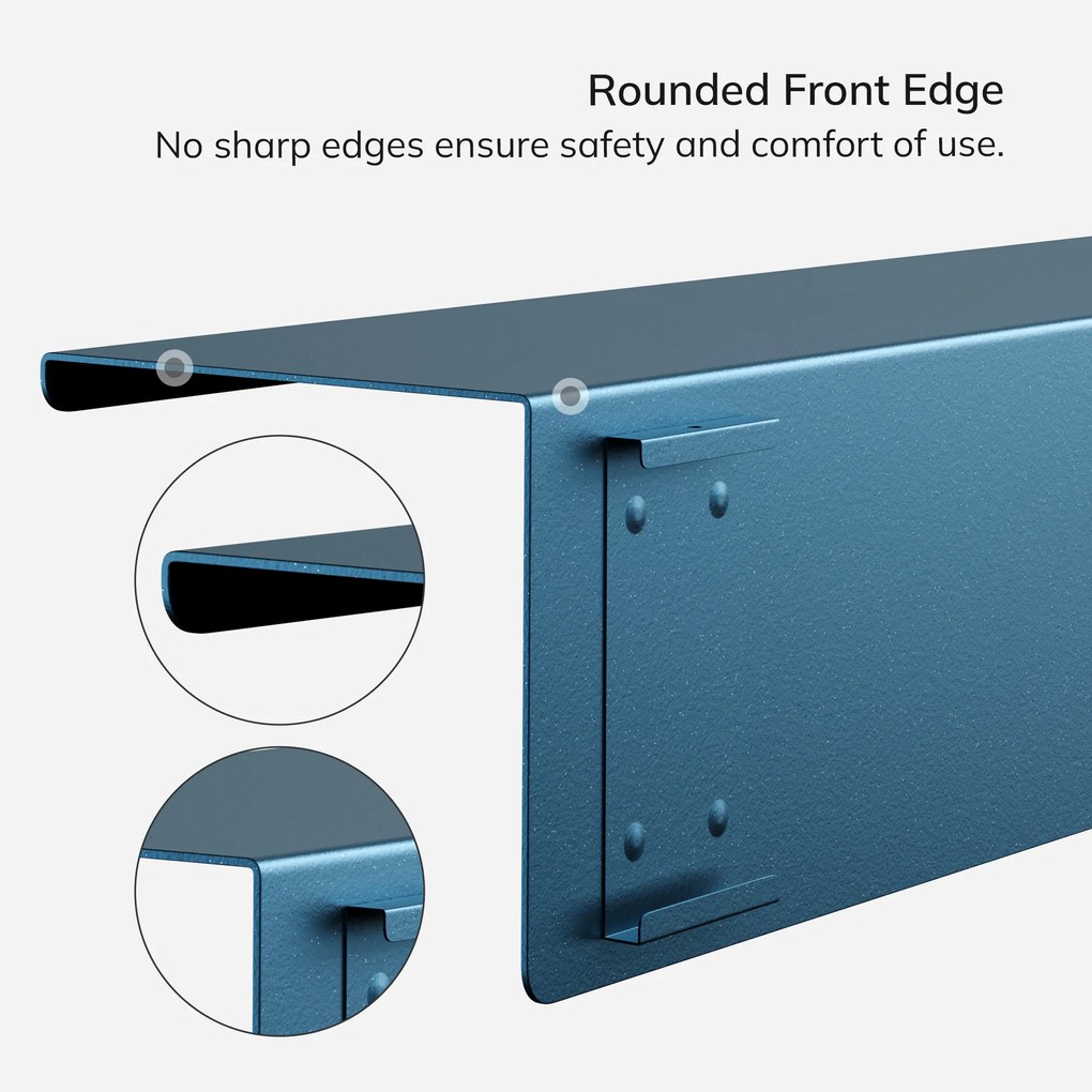 Polička na zeď JOANNE 1200 mm, Modern: tmavě modrá