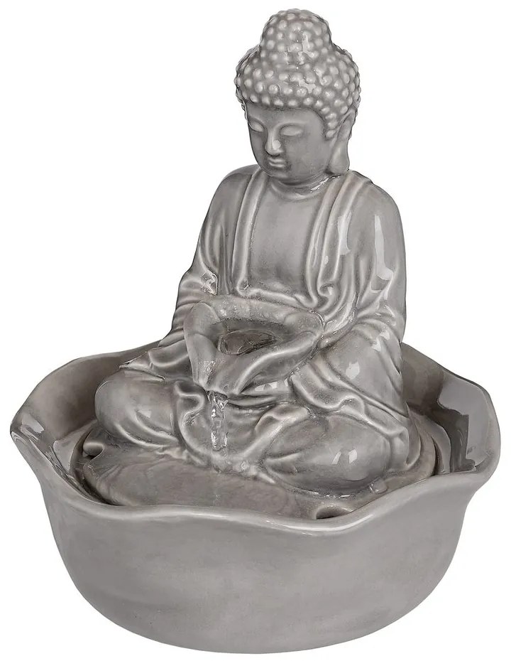 BALANCE Stolní fontána Buddha - šedá