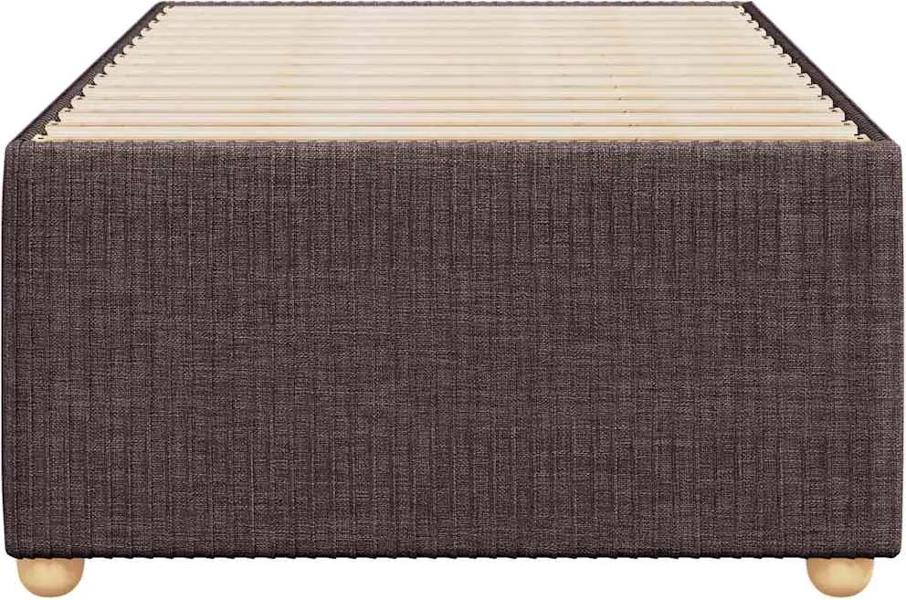 Rám postele bez matrace tmavě hnědá 80 x 200 cm textil 3284896