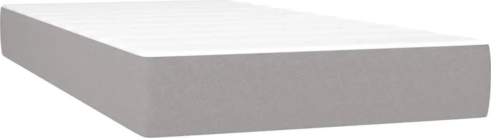 Box spring postel s matrací světle šedá 120x190 cm textil 3270411