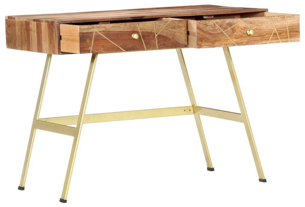 vidaXL Psací stůl se zásuvkami 100x55x75 cm masivní sheeshamové dřevo