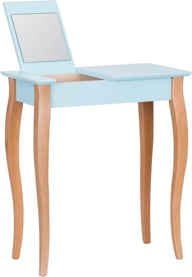 Světle tyrkysový toaletní stolek se zrcadlem Ragaba Dressing Table, délka 65 cm