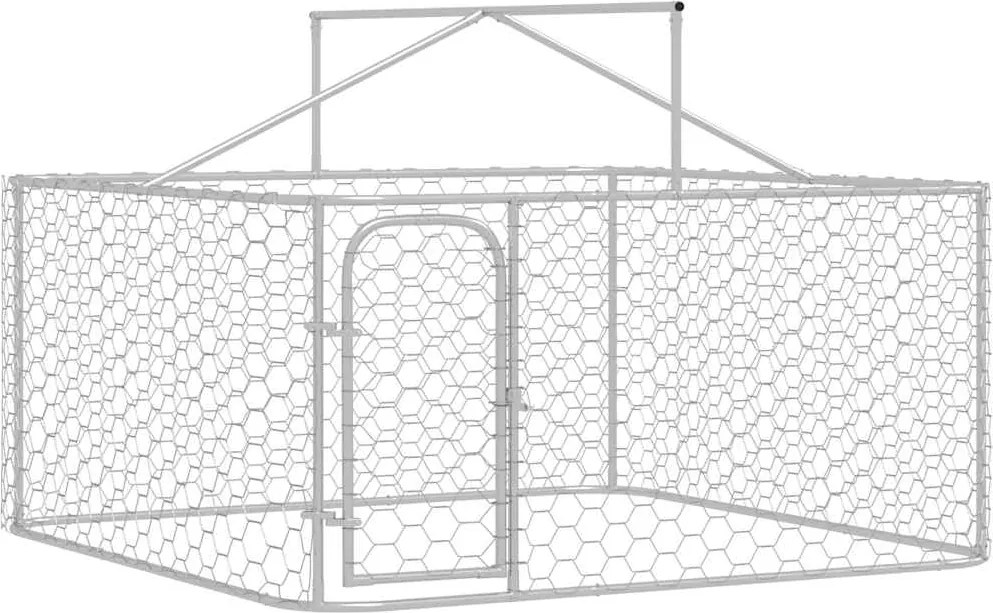 Venkovní psí kotec se střechou 200 x 200 x 150 cm 171498