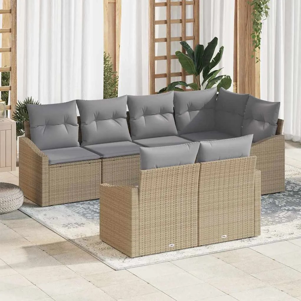 Set pohovek 7 ks Béžová polyratan 3346760