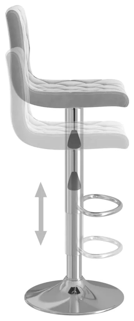 vidaXL Marketos Barové židle 2 ks světle šedé samet