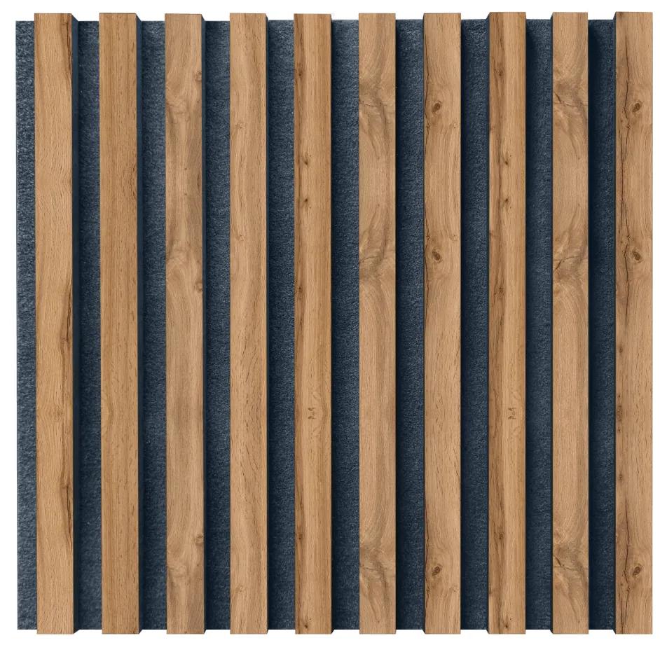 In-Design Nástěnný akustický panel 50×50 s filcovou podložkou, jednostranný lem Obkladový panel: Barva: Dub
