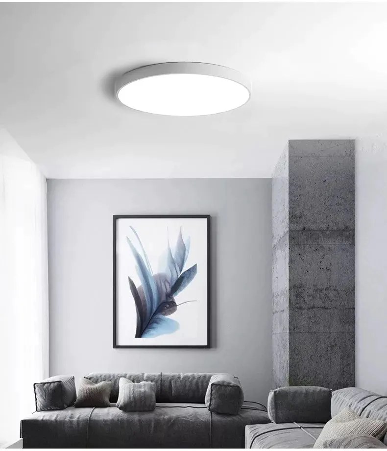 LEDsviti Bílý designový LED panel 500mm 36W denní bílá (9728)