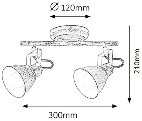 Rabalux 5967 - Bodové svítidlo VIVIENNE 2xE14/40W