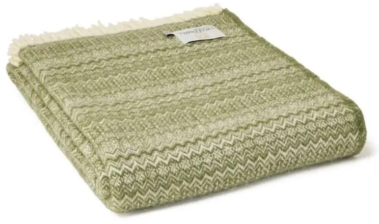 Vlněná deka Fair Isle Sage 200 x 150 cm Tweedmill