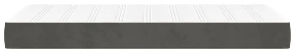 Petromila Taštičková matrace tmavě šedá 90 x 200 x 20 cm samet