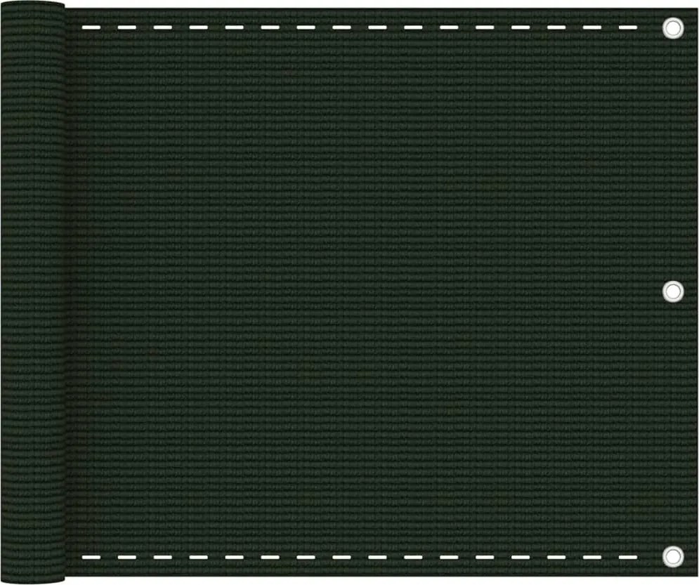 Balkonová zástěna tmavě zelená 75 x 300 cm HDPE 310968